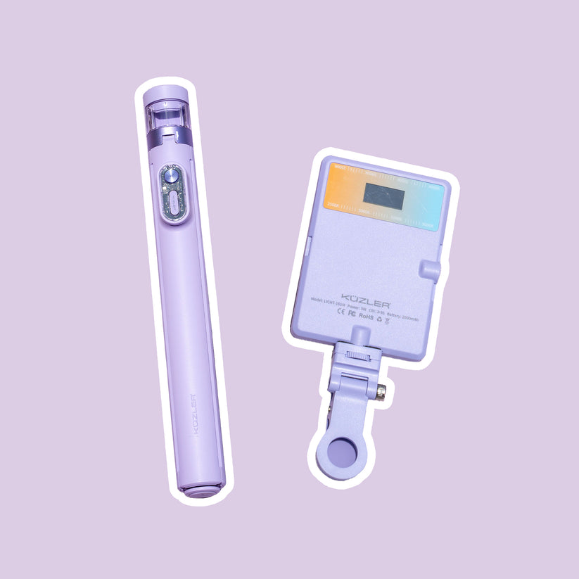 Trípode Iconic Lila + Luz Led Lila – Dudu